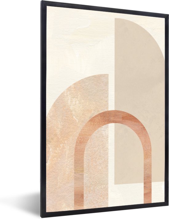 Fotolijst incl. Poster - Marmer - Design - Roze - 80x120 cm ...