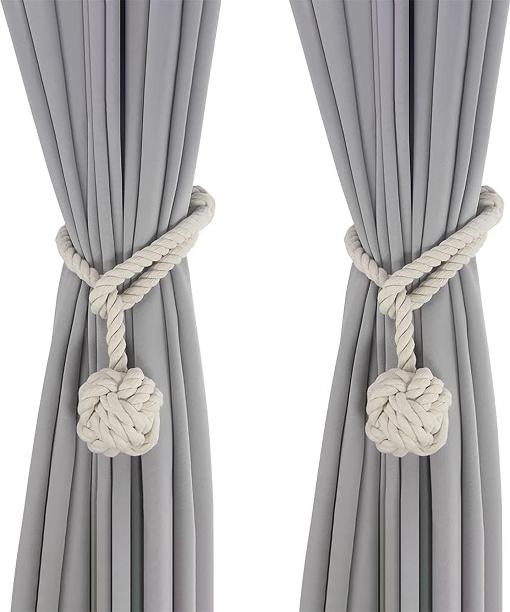 Embrasses pour rideaux, 2 pièces embrasses de rideaux blanches ...