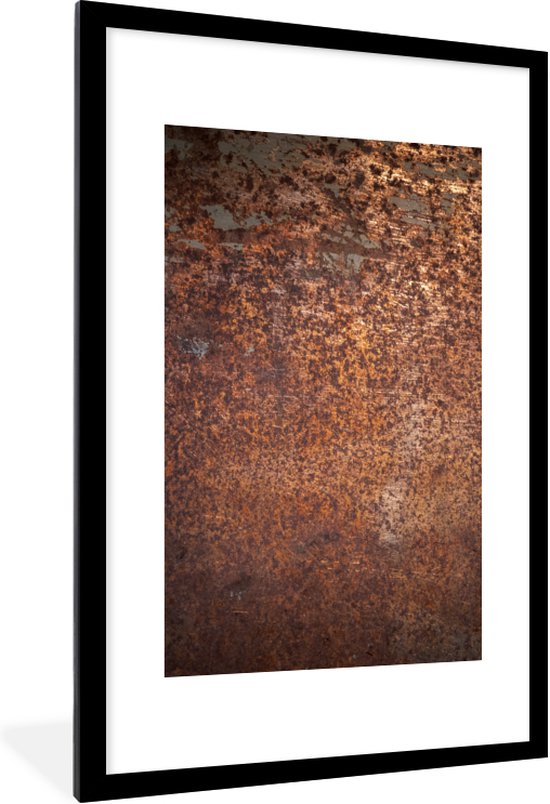 Fotolijst incl. Poster - Staal - Roest - Brons - Structuur - 60x90 cm ...