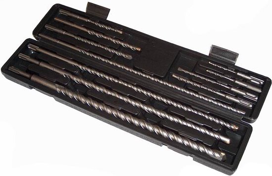 SDS+ 11 delig beton, steen boren set sds-plus gehard staal tungsten ...