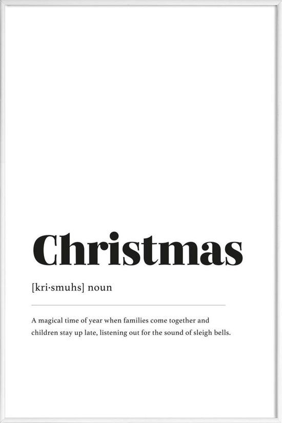 JUNIQE - Poster in kunststof lijst Magical Time Of Year -20x30 /Wit & | bol