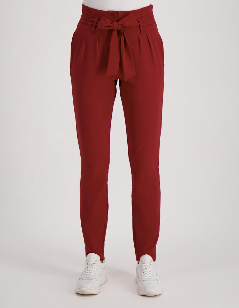 Rode Broek/Pantalon van Je m'appelle - Dames - Travelstof - Maat 42 - 6 ...