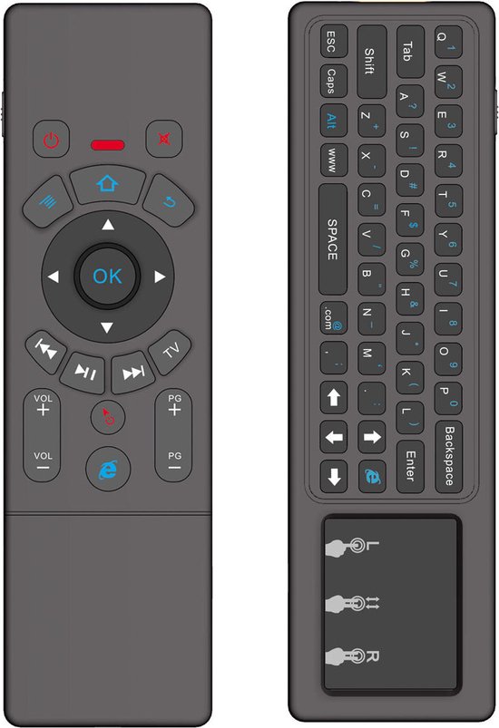 Smart Remote - Afstandsbediening - Dubbelzijdig Muistoetsenbord met ...