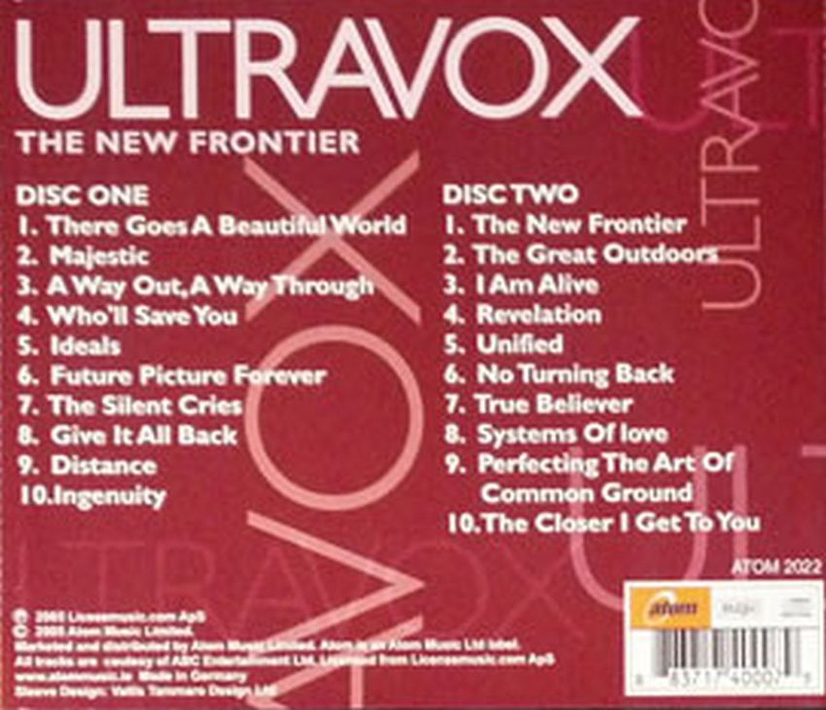 Ultravox - The New Frontier (2 CD), Ultravox | Muziek | bol