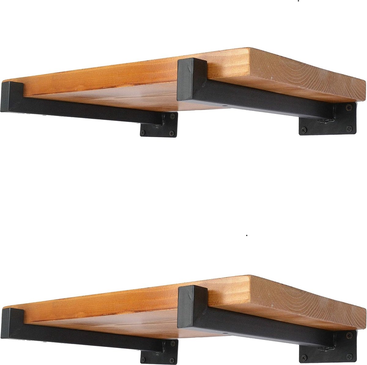 4-pack industriële zwarte zwevende planksteunen Retro wandmontage ...