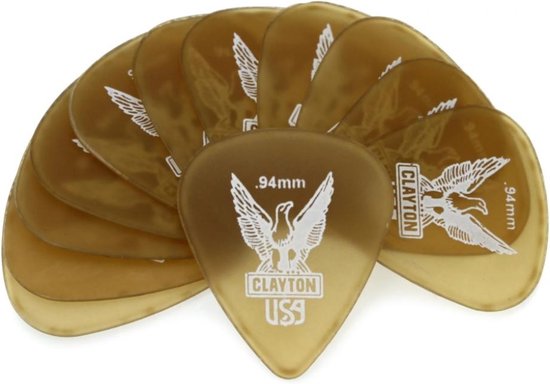 Clayton - Ultem Gold - standaard plectrum - 0.94 mm - 12-pack | bol