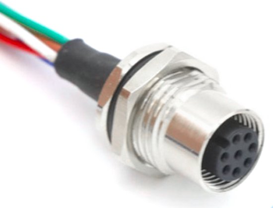 M12 Panel Mount 8P Female Flying Leads 1m | bol