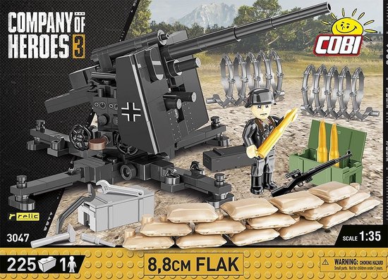 Cobi Company of Heroes 3 bouwset - 3047 - 8,8 cm Flak - 225 onderdelen ...