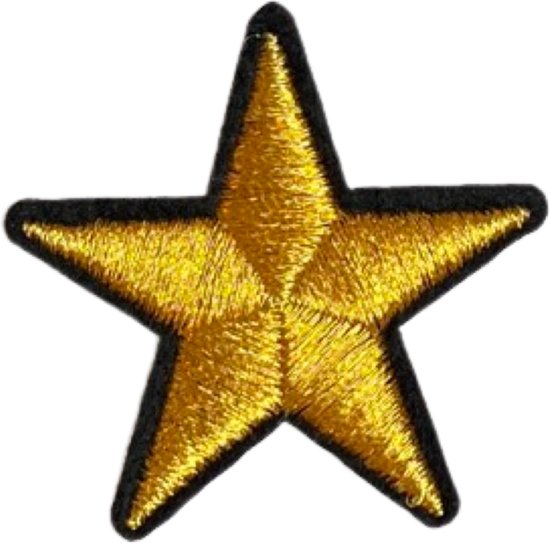 Ster Sterren Military Star Strijk Embleem Patch Goud 4.7 cm / 4.7 cm ...