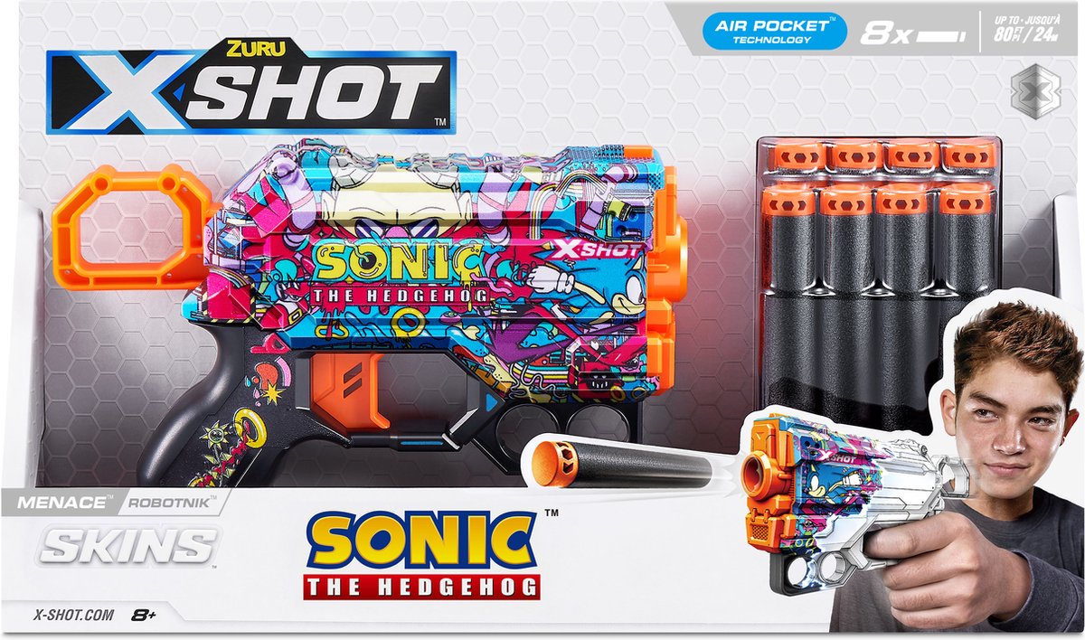 X-Shot Skins Menace-blaster - Sonic the Hedgehog-Robotnik-skin (8 ...