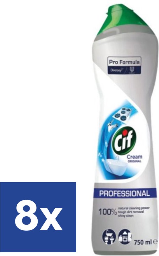 Cif Professional Cream Schuurmiddel Original - 8 x 750 ml | bol