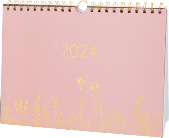 Familie Week Planner Calender incl. Sticker Sheet - Roze - Jaar 2024 ...