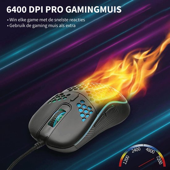 Gaming Muis - Game Mouse - Muis met Draad - Bedrade Muis - Voor Laptop ...