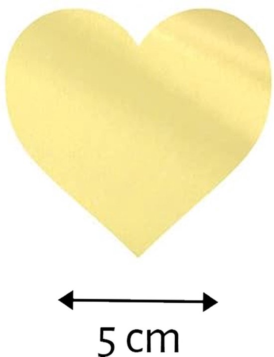 15 Stickers Hart van Goud - 15 grote Stickers van een Gouden Hart 5 cm ...