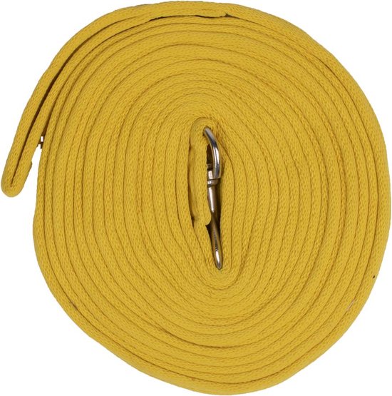 Pagony Longeerlijn In Tas 8 Mtr - Maat: 1 - Geel - Polyester | bol