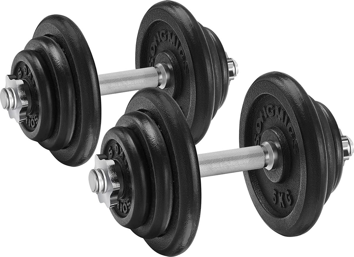 Halterset Gietijzeren Verstelbaar - Set van 2, 20 kg/30 kg/40 kg/50 kg ...