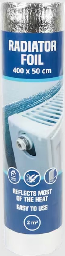 Radiatorfolie 40x500cm - Isolerende folie voor achter de radiator ...