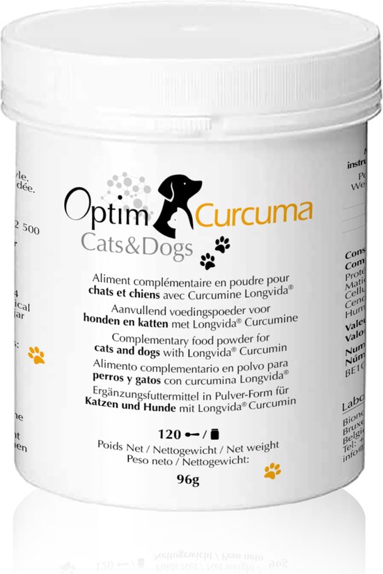 Optim Curcuma Cats & Dogs - Kurkuma voor Honden en Katten - curcumine ...