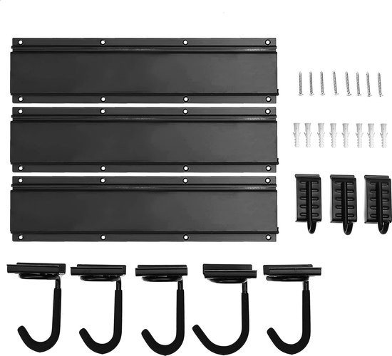 Fietshaken, garage, opslag, instelbaar, 10 wandhaken, garage/tuin ...