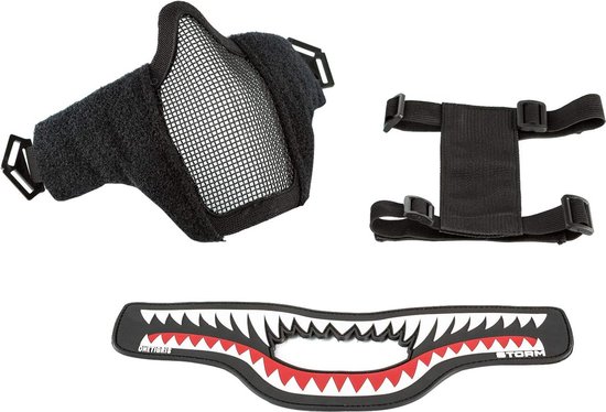 X Storm Airsoft masker met verwijderbare haai-grenen morale patch voor ...