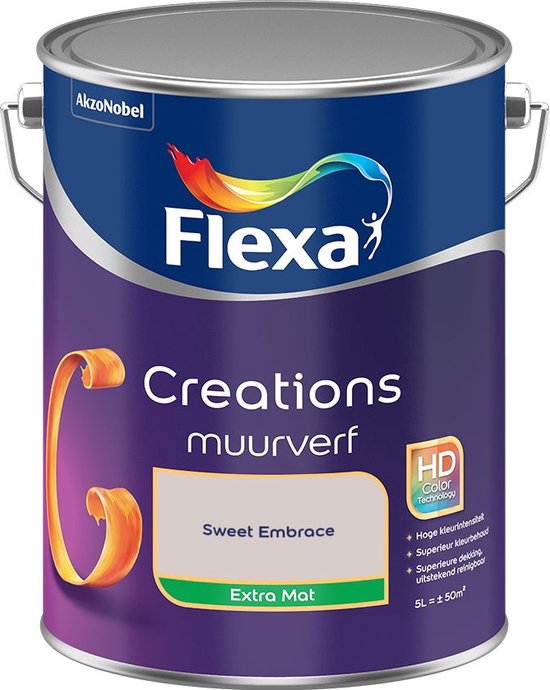 Flexa Creations - Muurverf Extra Mat - Sweet Embrace - 5L | bol.com