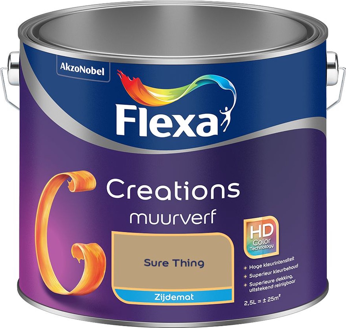 Flexa Creations - Muurverf Zijdemat - Sure Thing - 2.5L | bol