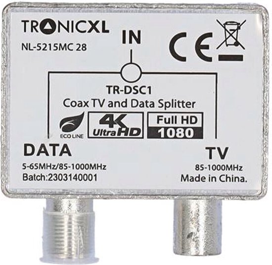TronicXL Breedband multimedia opsteekadapter voor kabel-tv-systemen ...