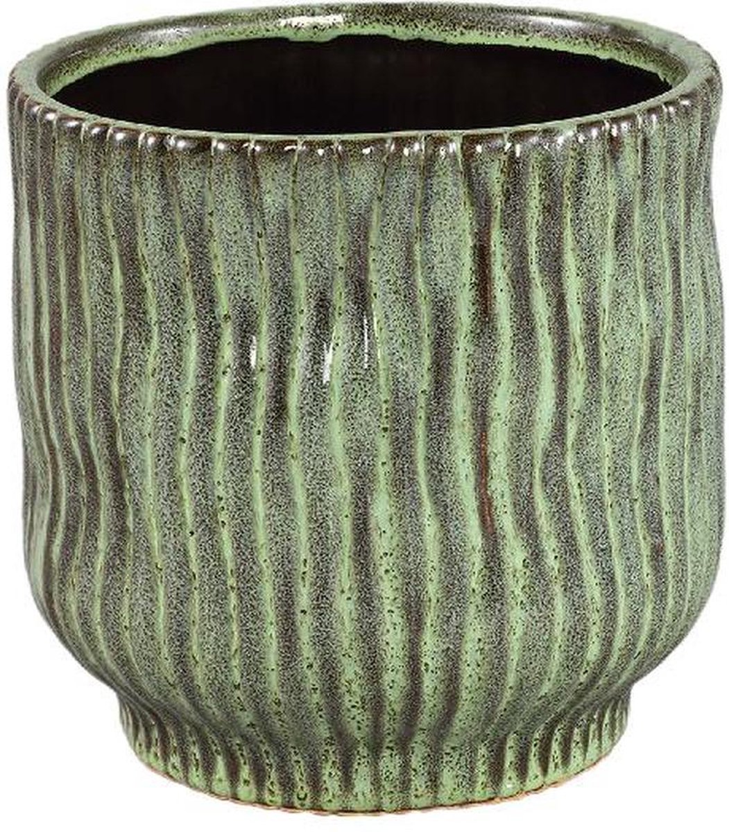 PTMD Pot de Fleurs Kyla - 20x20x20 cm - Céramique - Vert | bol.com