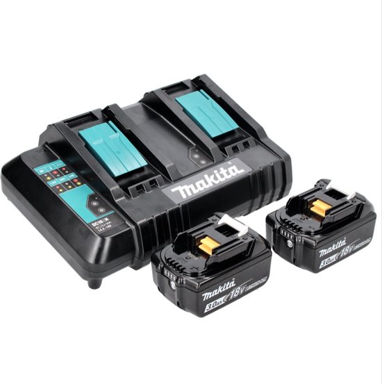 Makita Power Source Kit 18 V met 2x BL 1830 B 3.0 Ah accu ( 197599-5 ) + DC 18 SH... | bol
