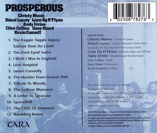 Prosperous, Christy Moore | Muziek | bol
