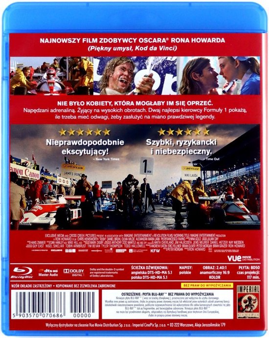 Rush [Blu-Ray] (Blu-ray), James Hunt | Dvd's | bol
