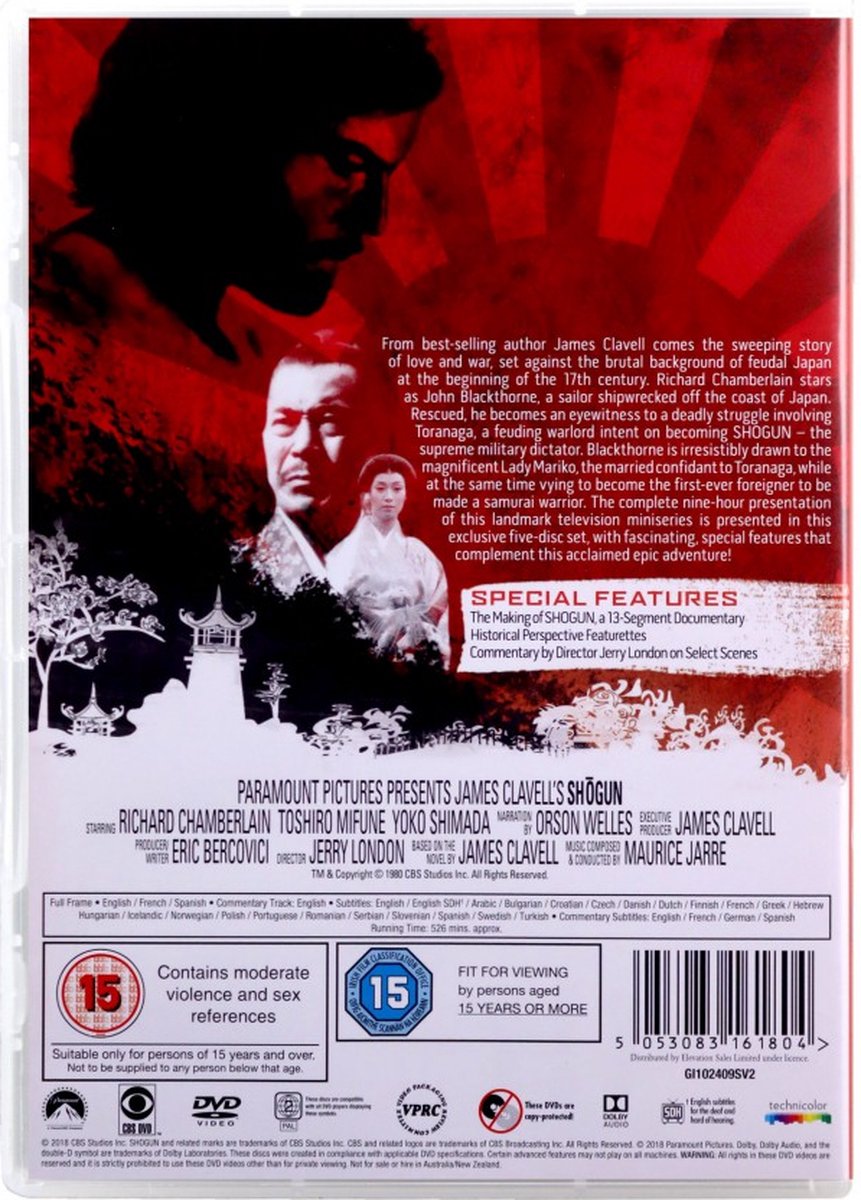 Shogun (Dvd), Richard Chamberlain | Dvd's | bol