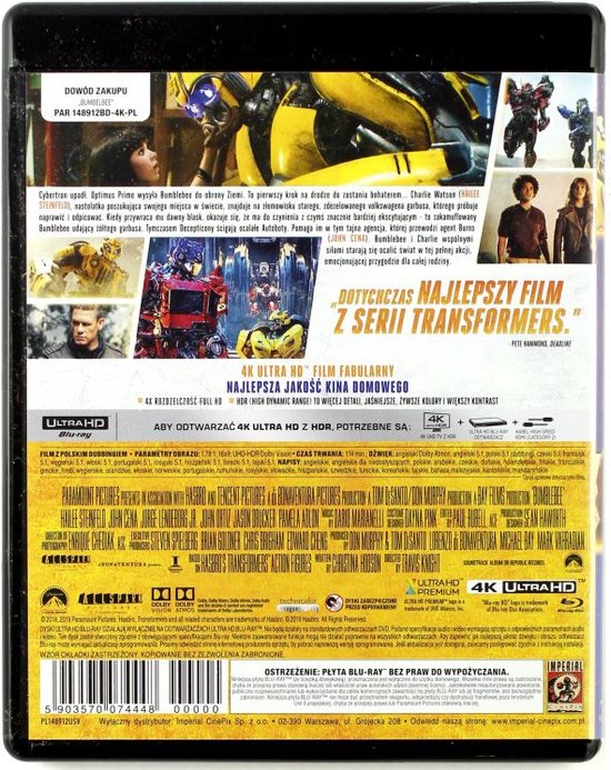 Bumblebee [Blu-Ray 4K], Jesse Stoudt | Dvd's | bol