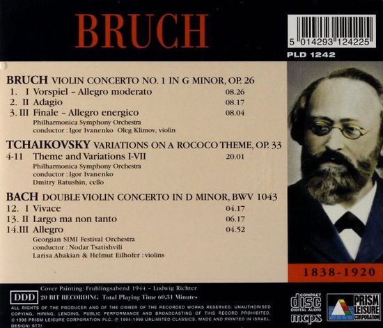 Bruch: Violin Concerto No. 1, Philharmonic Symphony Orchestra & Chorus ...
