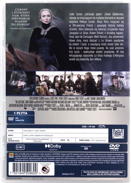 The Last Duel [DVD] (Dvd), Jodie Comer | Dvd's | bol