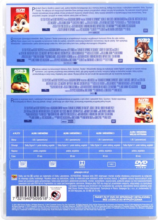 Alvin en de Chipmunks [4DVD] (Dvd), David Cross | Dvd's | bol