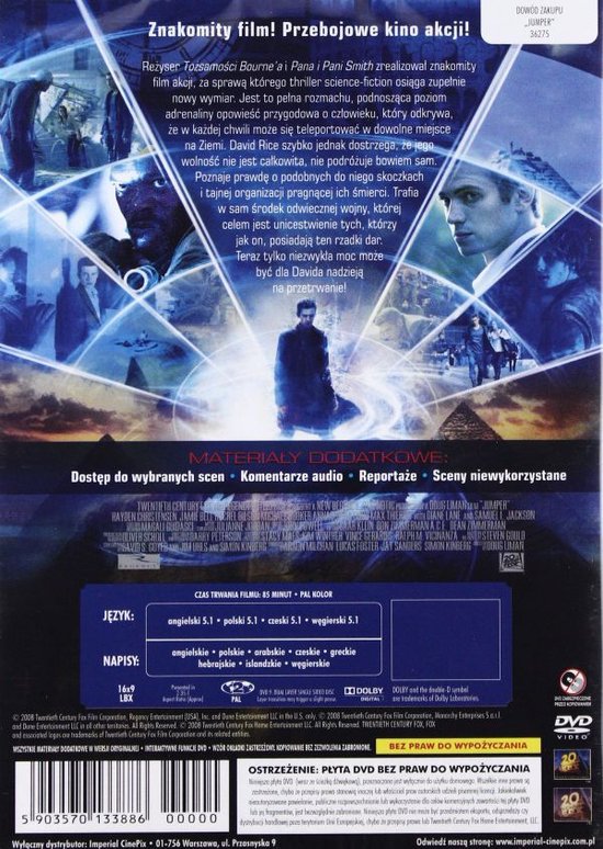 Jumper [DVD] (Dvd), Samuel L. Jackson | Dvd's | bol