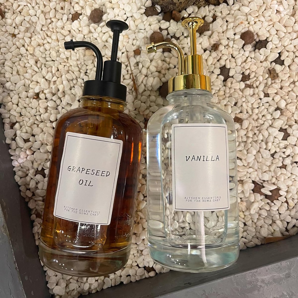 Olijfolie dispenser fles spijsolie azijn maatdispenser set 2 stuks 500 ...