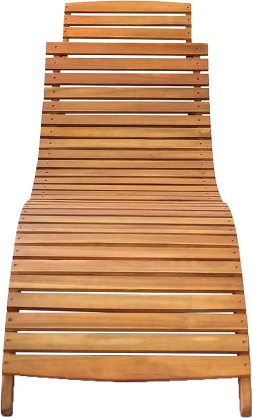 The Living Store Houten Ligbed - Terras- en Tuinmeubelen - 184 x 55 x ...