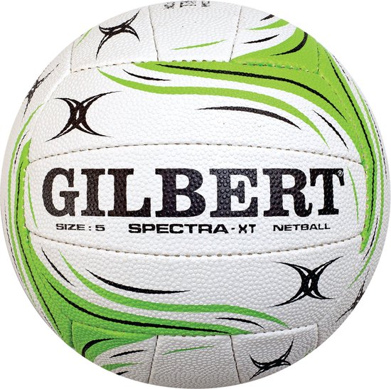 Gilbert Netball Spectra XT Match Ball - Size 5 - White / Green | bol