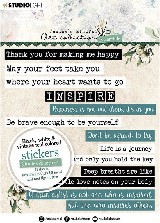Studio Light Essentials Sticker Pad Quotes/Letters | bol