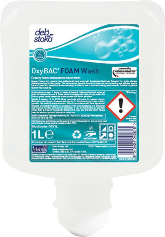 Deb | Oxybac | Foam Wash | 1 liter | bol