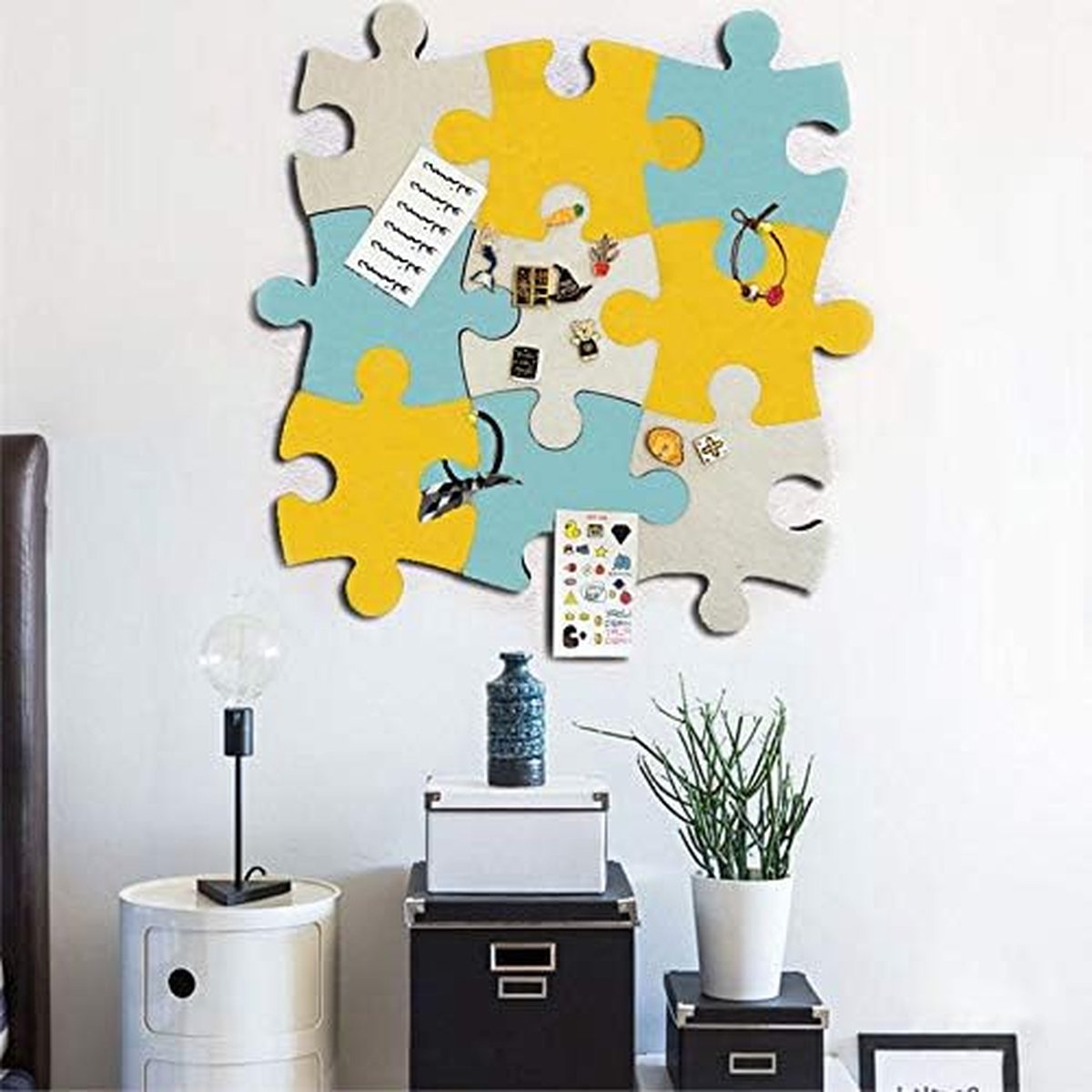 Kurkbord tegels, vilt prikboard, muur puzzelvorm, prikbord, zelfklevend ...