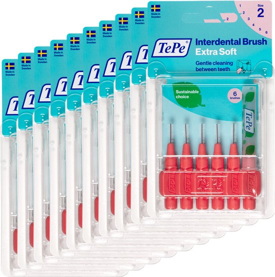 Tepe X Zacht Ragers - Interdentale Borstels 0.5mm Lichtrood ...