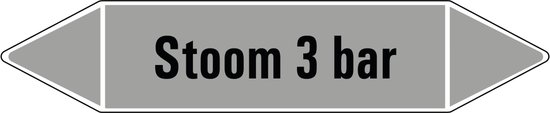 Stoom 3 bar leidingmarkering op vel 179 x 37 mm - 5 per vel | bol