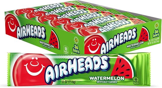 Airheads Watermelon - 36 Stuks- Amerikaans snoep - International Candy ...