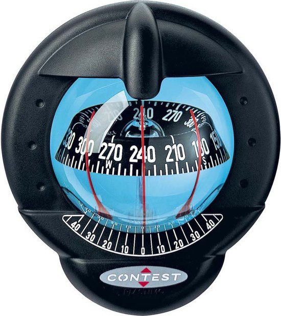 Plastimo Kompas Contest 101 rechte installatie zwart kompas met zwarte ...