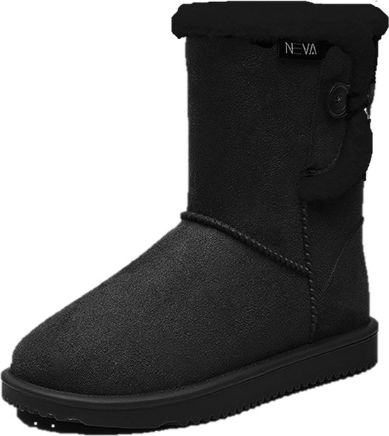 Neva - NV03 gevoerde dameslaars pvc zwart | bol