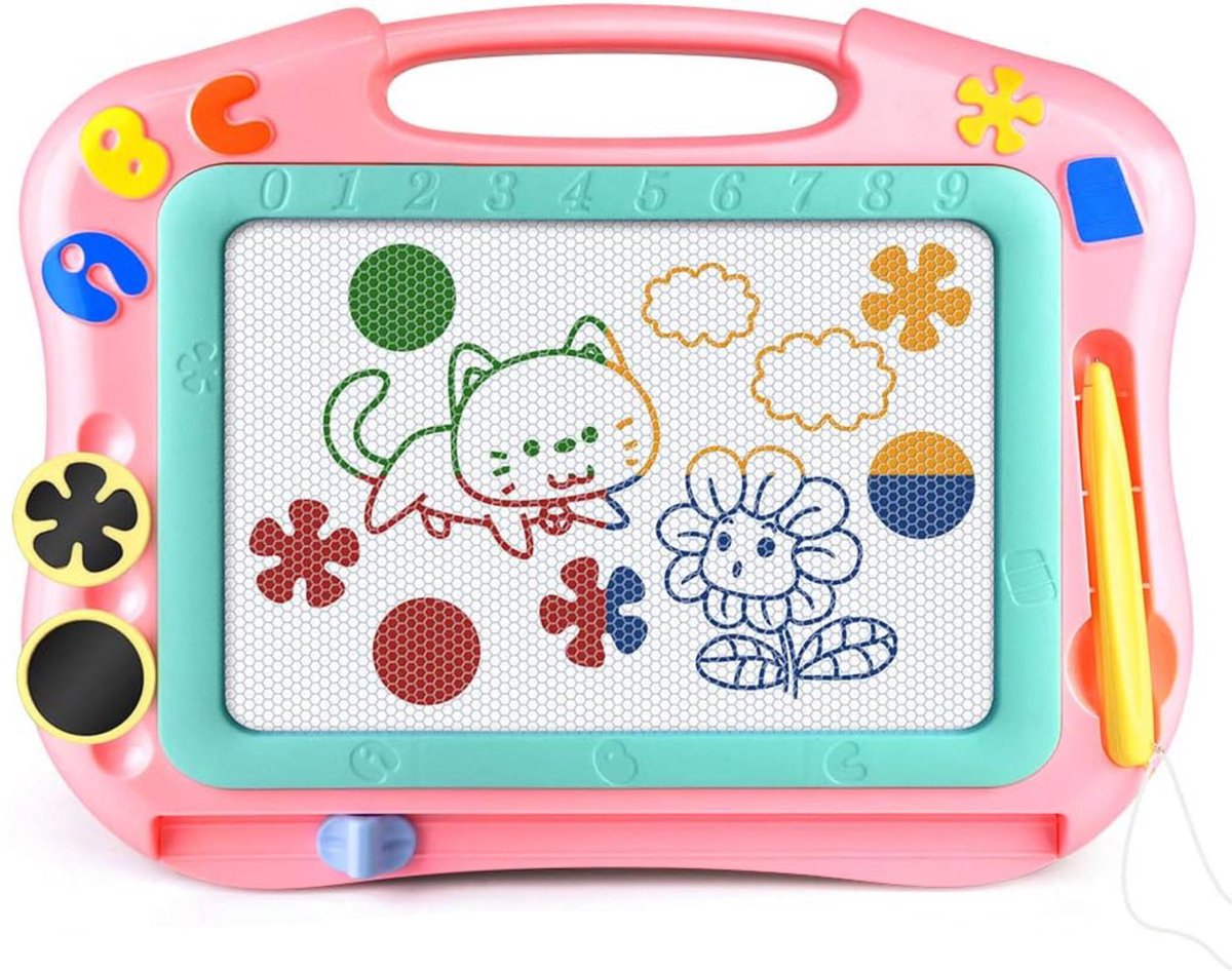 BOTC Tekenbord - Magnetisch - Kids Art - Kleuren Tekenbord - Roze | bol.com