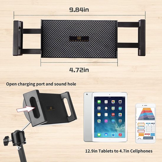 HomeBerg Universele Tablet houder - 3 standen - Arm - Flexibel ...